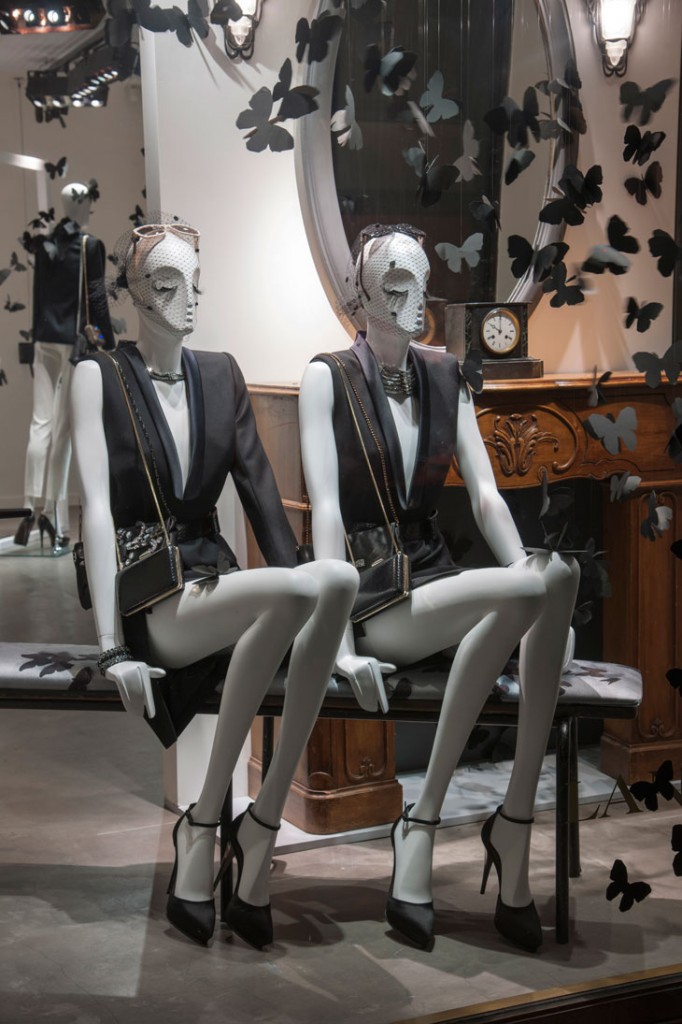 March Windows at Lanvin Boutiques on rue du Faubourg Saint-Honoré in Paris