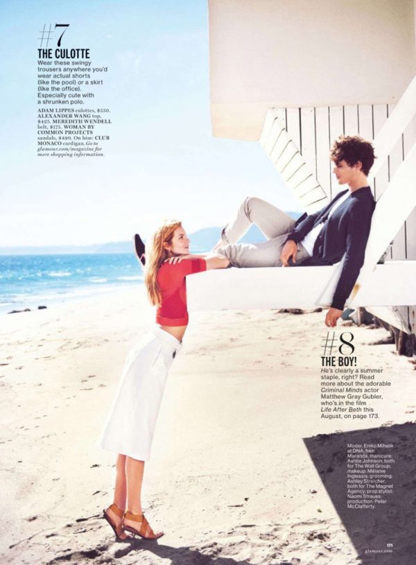 Eniko Mihalik & Matthew Gray Gubler for Glamour US
