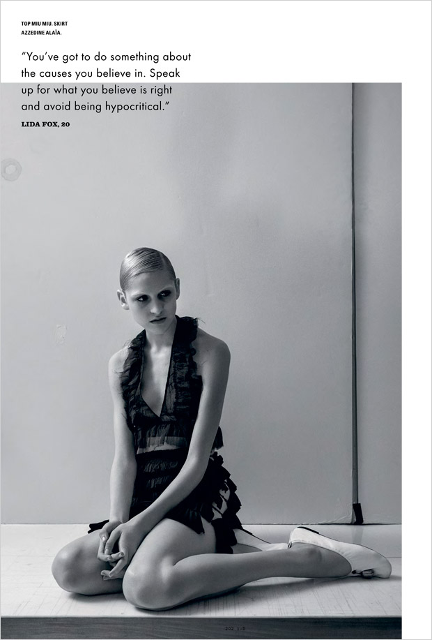 Lida Fox for i-D Magazine by Roe Ethridge