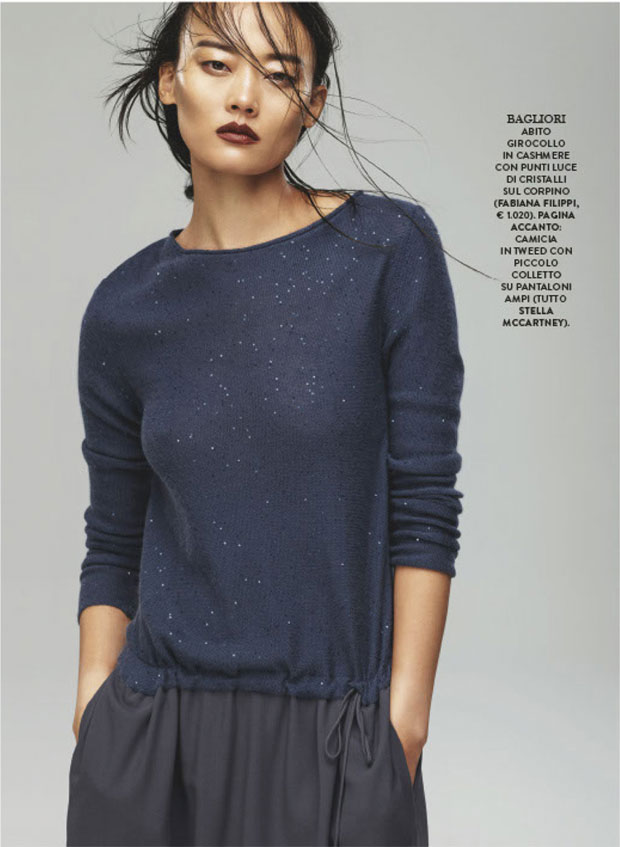 Fall Essentials Modeled by Li Xiao Xing for GRAZIA Italy