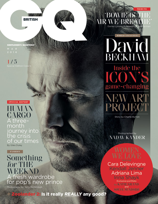 David Beckham Covers British GQ March 2016