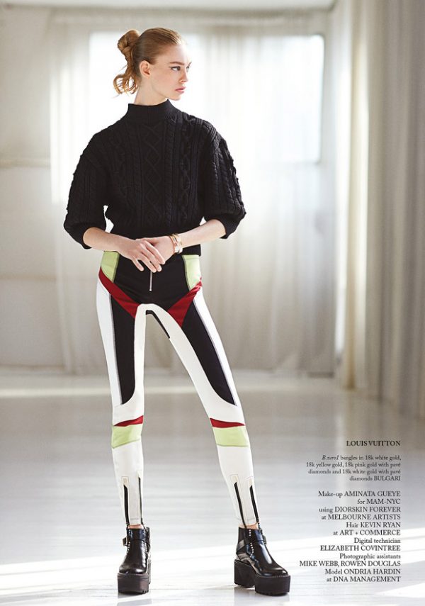 Ondria Hardin for Glass Magazine by Arthur Elgort