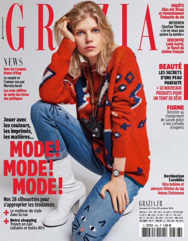 Top model Ola Rudnicka Stars in Grazia France Latest Cover Story