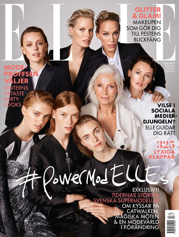 Top Models Pose for Elle Sweden December 2016 Cover Story