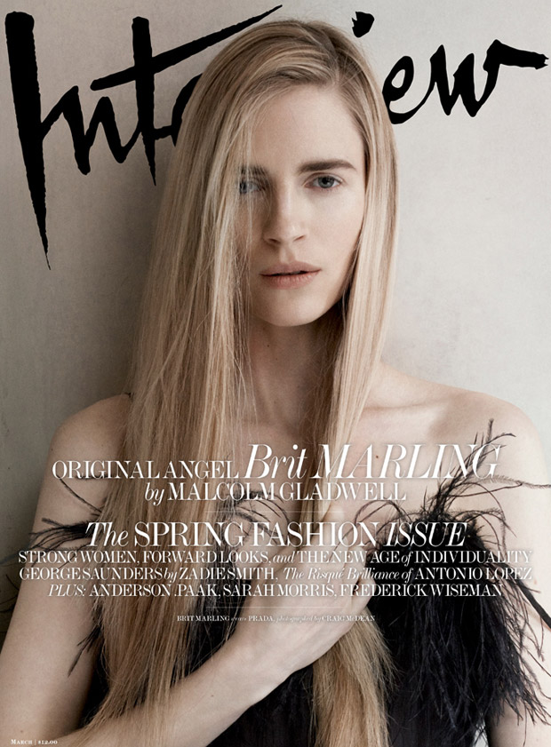 Interview Magazine March 2017 Cover Story Starring Brit Marling