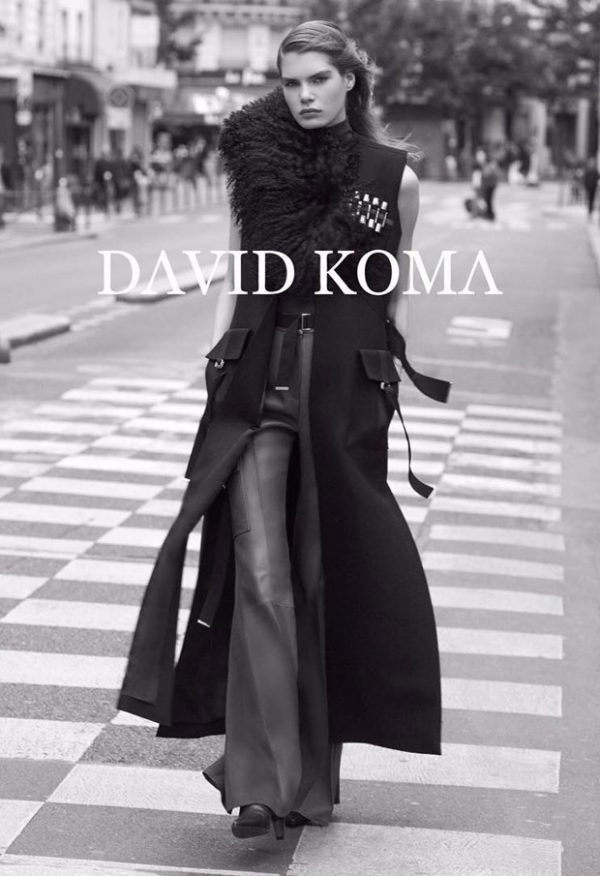 Sophie Rask Models David Koma Fall Winter 2017.18 Collection