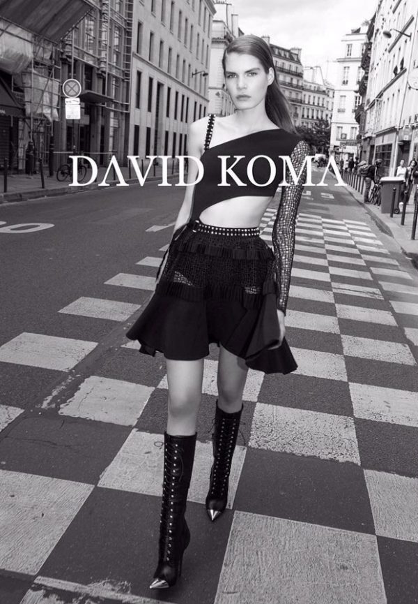 Sophie Rask Models David Koma Fall Winter 2017.18 Collection