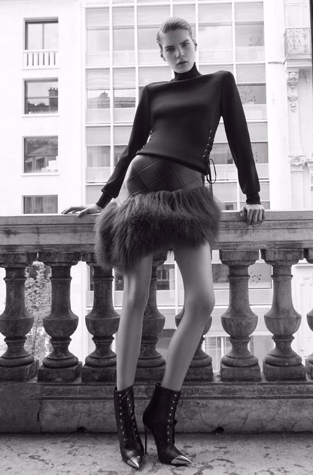 Sophie Rask Models David Koma Fall Winter 2017.18 Collection