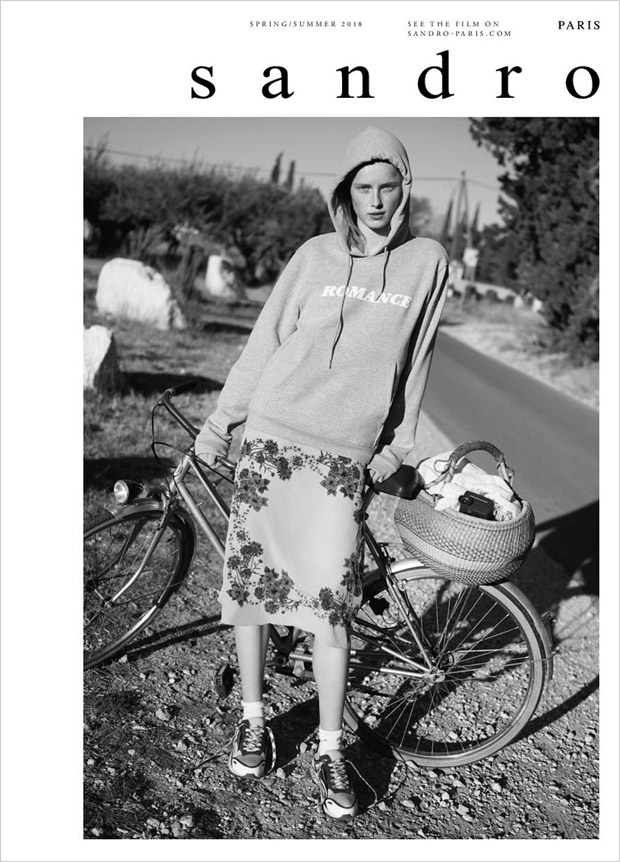 Rianne Van Rompaey is the Face of Sandro SS18 Collection
