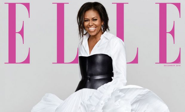 The former First Lady Michelle Obama Talks to Oprah for Elle Magazine