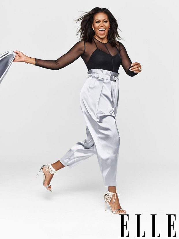 The former First Lady Michelle Obama Talks to Oprah for Elle Magazine