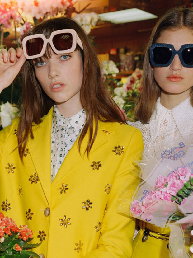 Grace Hartzel & Altyn Simpson Model Carolina Herrera SS19 Collection