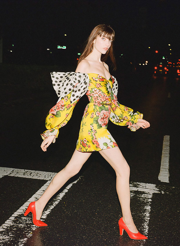 Grace Hartzel & Altyn Simpson Model Carolina Herrera SS19 Collection