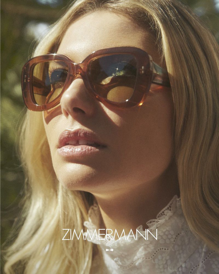 Jessica Hart is the Face of Zimmermann Summer 2019 Eyewear Collection