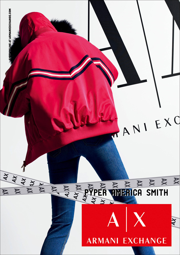 Pyper America Smith Models Armani Exchange Fall Winter 2019 Collection