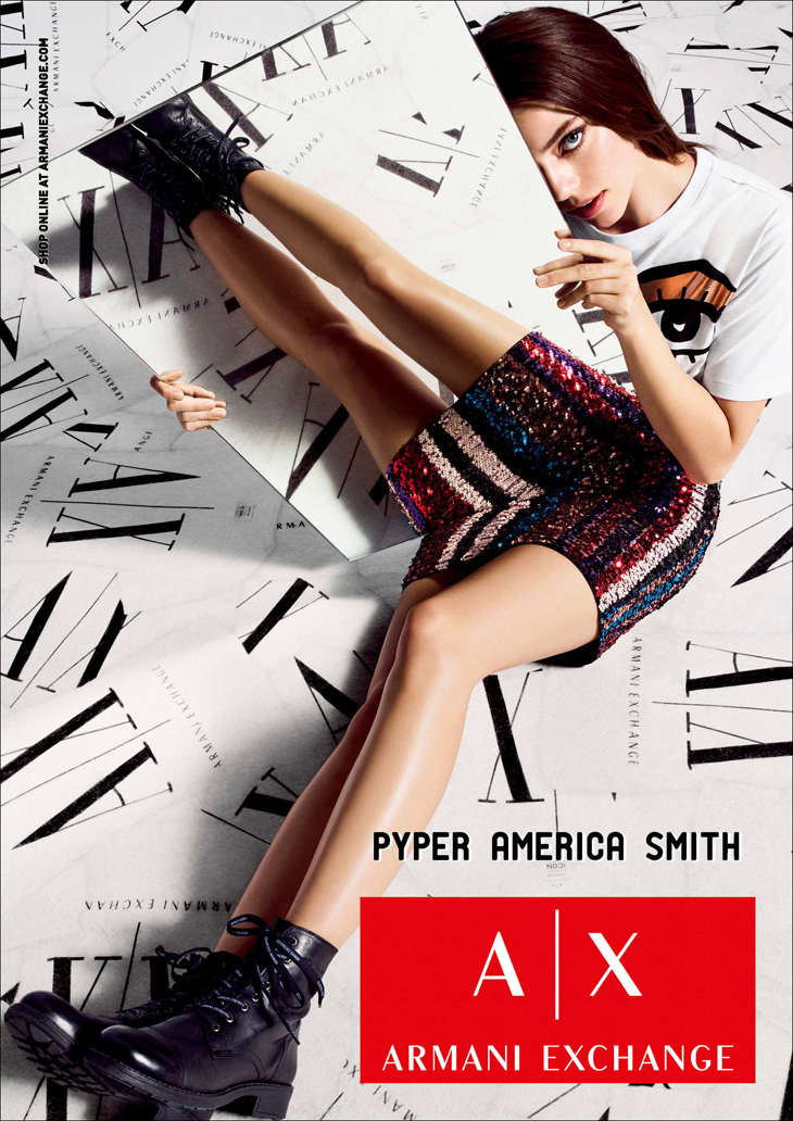 Pyper America Smith Models Armani Exchange Fall Winter 2019 Collection