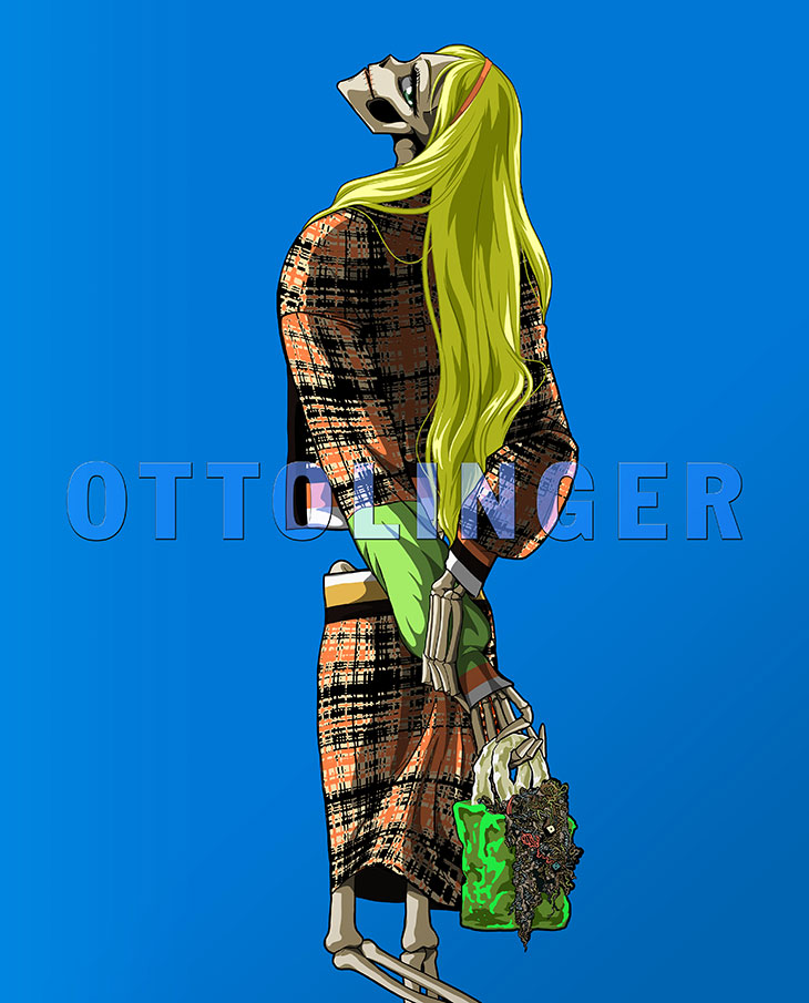 Ottolinger's Sci-Fi Inspired Campaign Features Illustrated Models