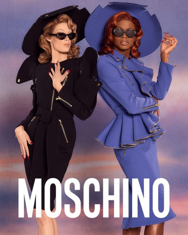 Gigi Goode & Symone Pose in MOSCHINO Fall Winter 2021.22 Collection