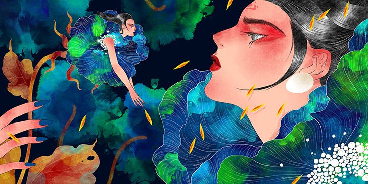 Miss Sohee Fall Winter 2021 Couture Collection illustrated by Shibo Chen