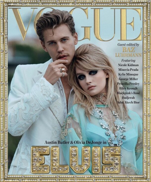 ELVIS stars Austin Butler & Olivia DeJonge Cover VOGUE Australia