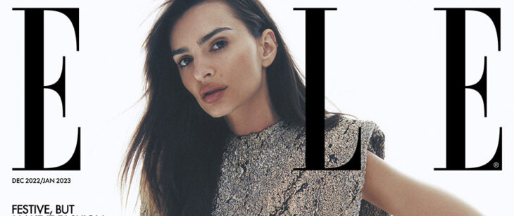 Emily Ratajkowski Covers Elle UK December 2022 / January 2023 Issue