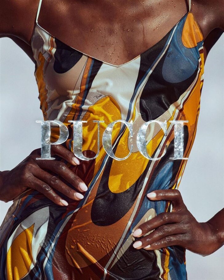 Felice Nova Noordhoff & Anyiel Majok Model PUCCI La Famiglia Collection ...