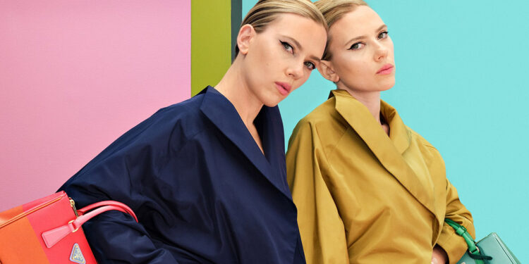 Scarlett Johansson Models PRADA Galleria 2023 Collection