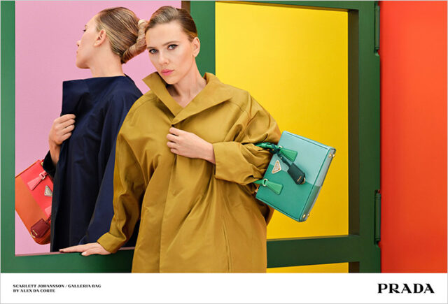 Scarlett Johansson Models PRADA Galleria 2023 Collection