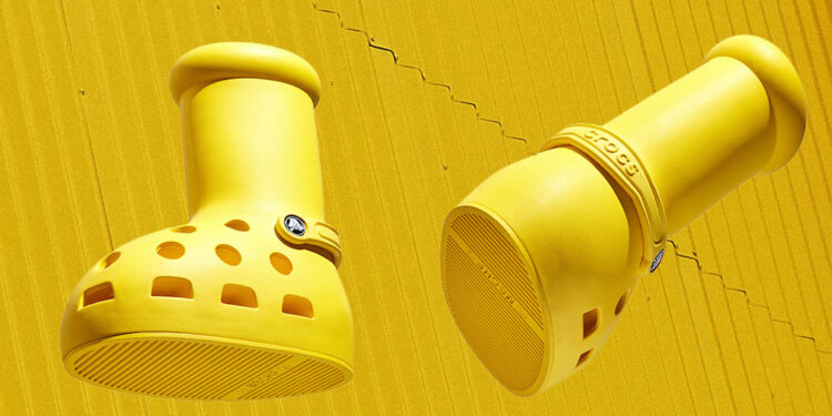 Crocs Joins The MSCHF With Big Yellow Boot Release