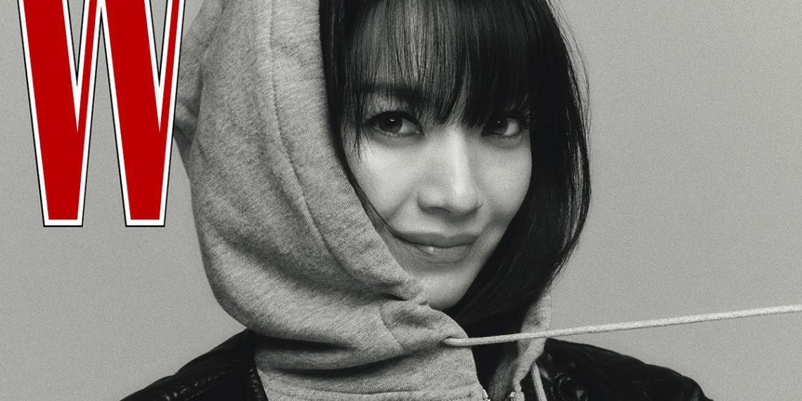 Shin Mina Models Celine for W Korea December 2023 Issue