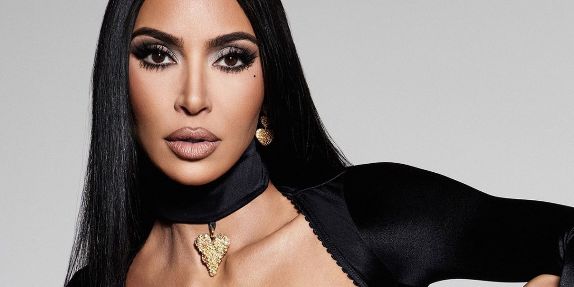 Kim Kardashian Models Skims Stretch Satin Collection