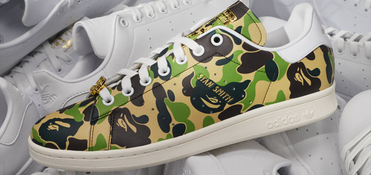 Final release of Adidas x BAPE 30th Stan Smith Sneaker