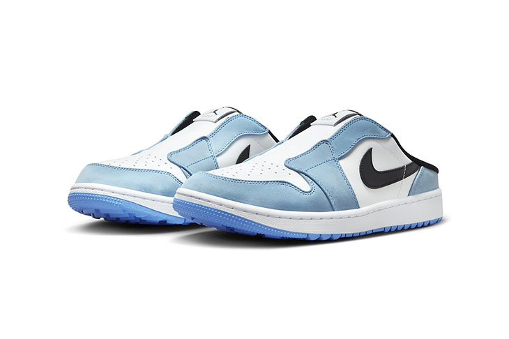 The Nike Air Jordan 1 Golf Mule in "University Blue"