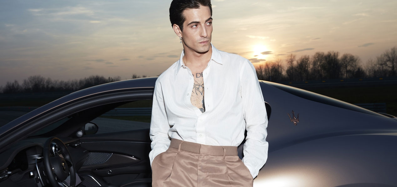 Damiano David Fronts Maserati "Folgore" Line Campaign