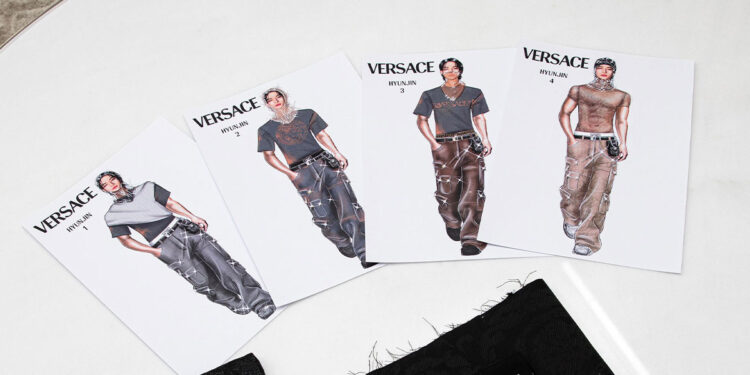 Hyunjin of Stray Kids Custom Versace Fitting for the World Tour