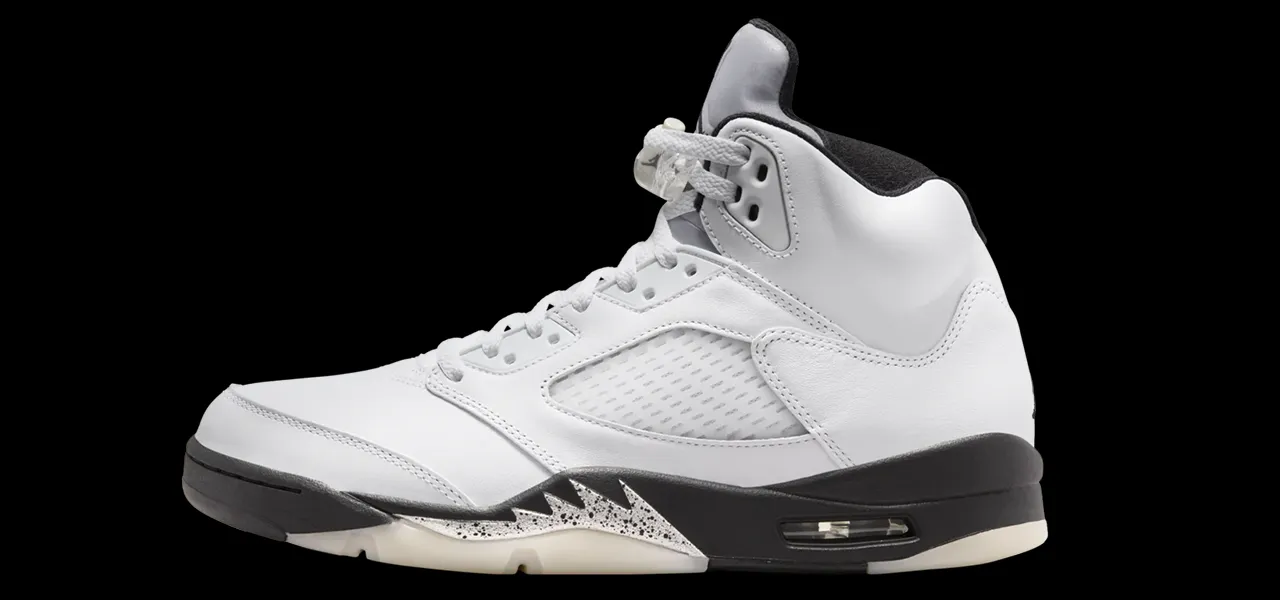 Air Jordan 5 White Black Reverse Metallic Drops December 7