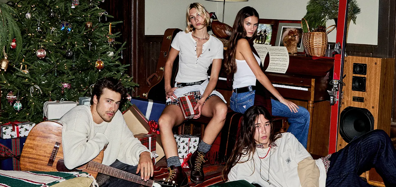 Guess Jeans Unveils Warm and Youthful Mood for Holiday 2025